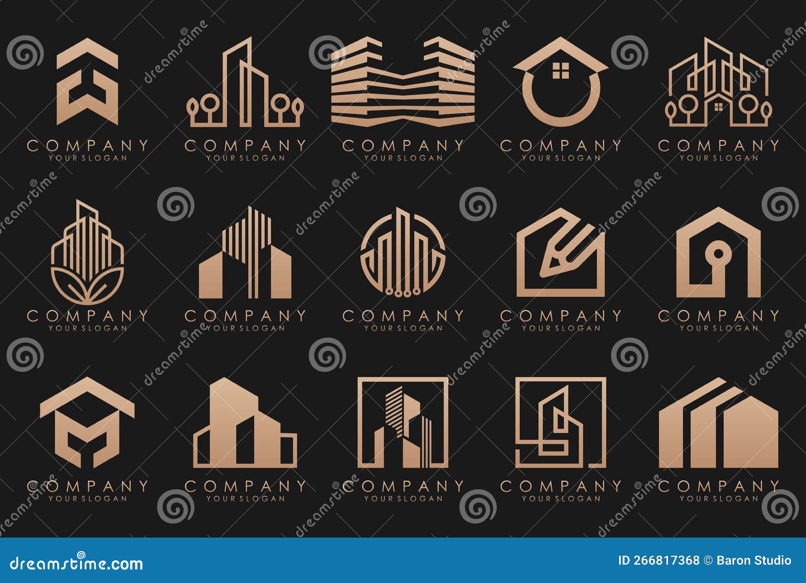 Set of Building Real Estate and Construction Logo Design Vector ...