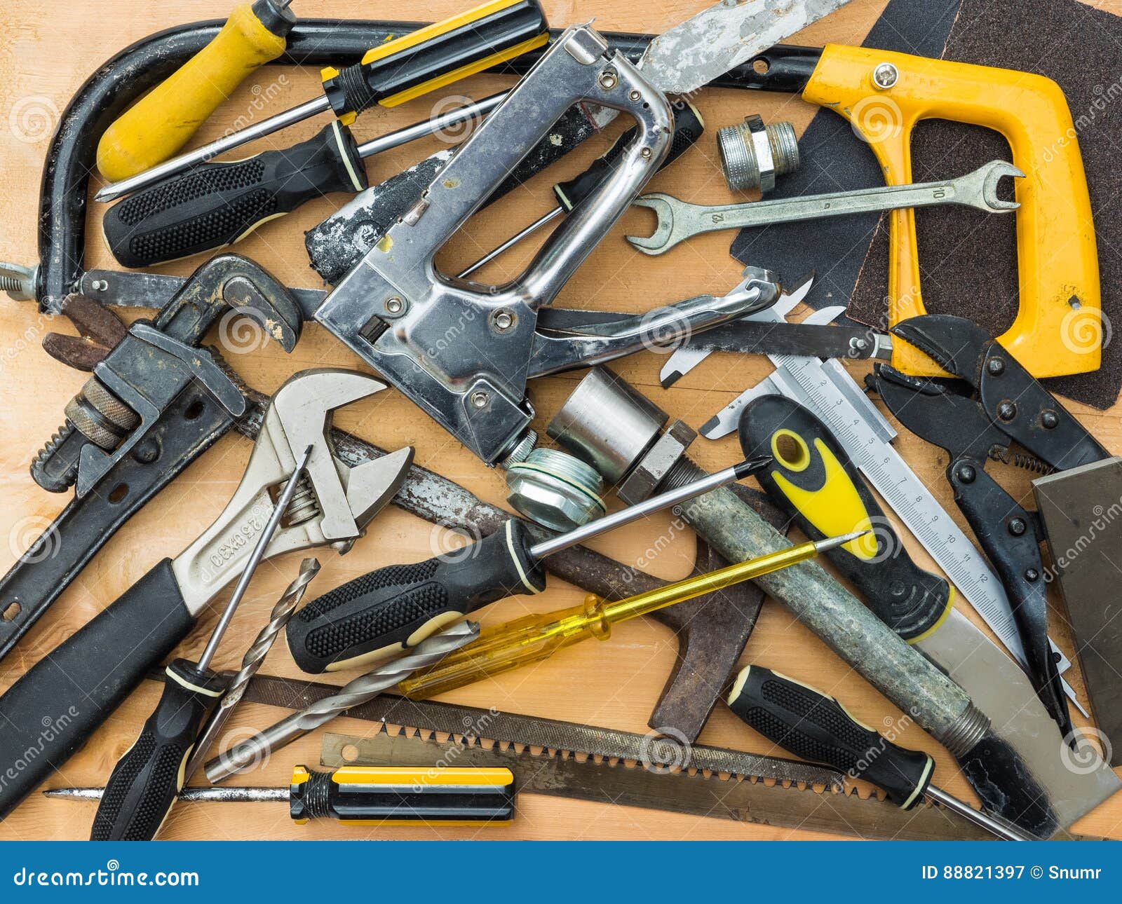 Set of building tools stock image. Image of work, closeup - 88821397