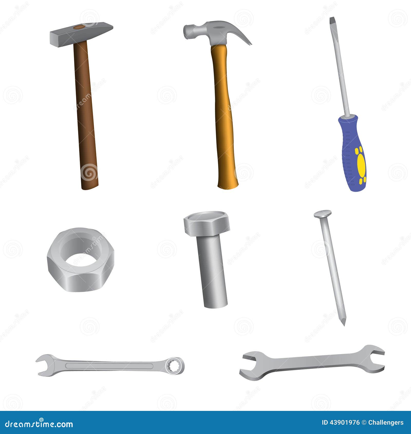 Set of Building Tools .. Illustration.. Stock Vector - Illustration of ...