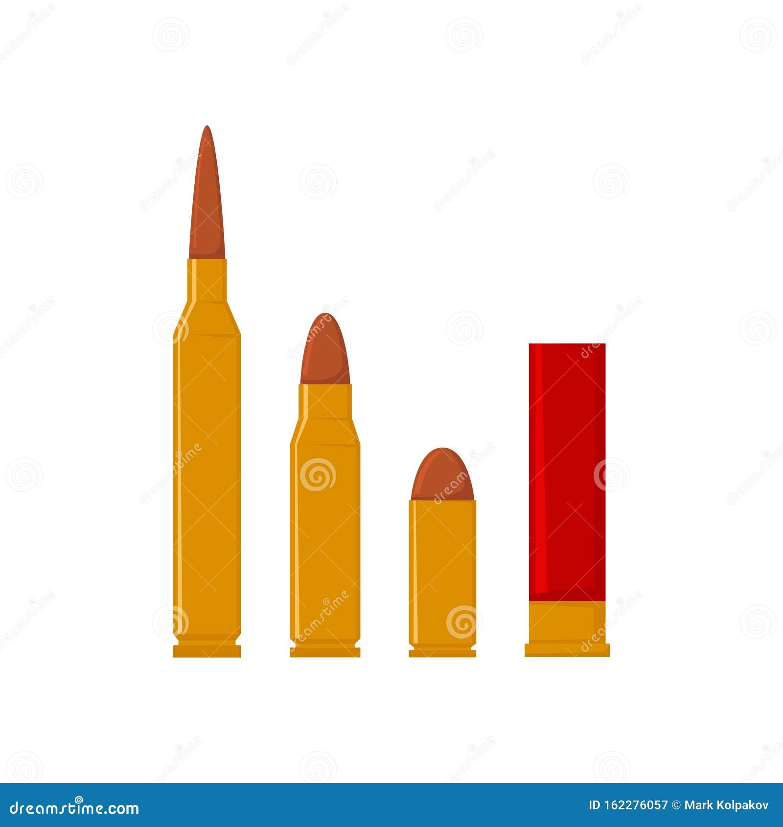 LCT AK-47 G04 NV AEG Gun With Bullets Vector Illustration ...