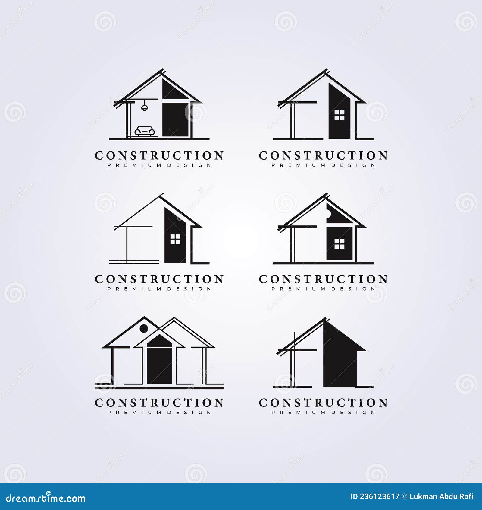 Set and Bundle of Construction Industry Logo Icon Symbol Vector ...