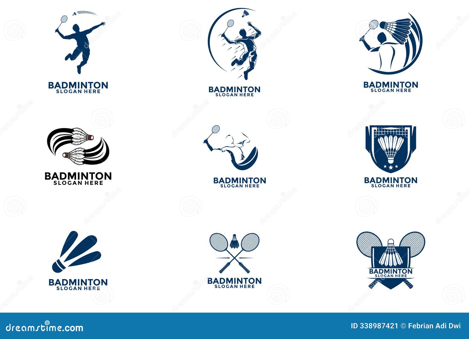 Creative Badminton Logo Design Vector Art Logo Royalty-Free Stock ...