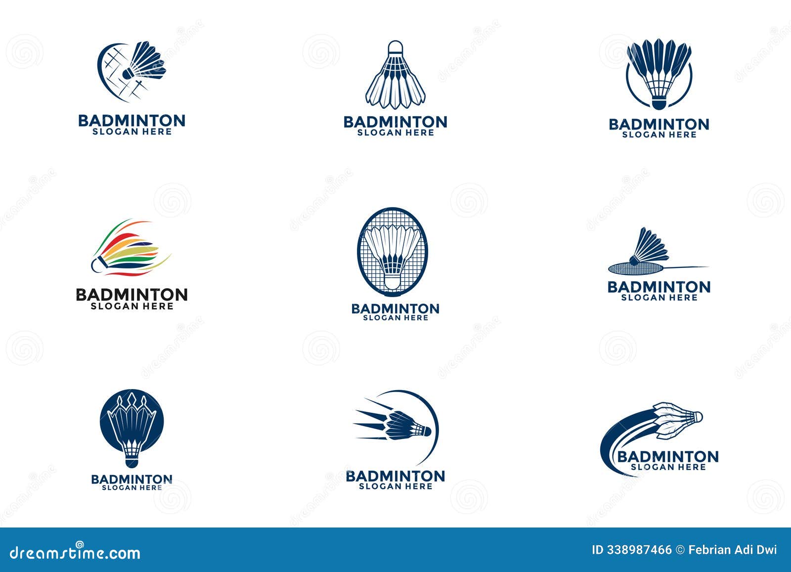 Creative Badminton Logo Design Vector Art Logo Royalty-Free Stock ...