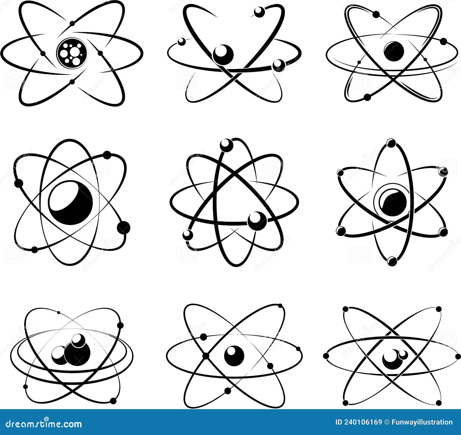 Set Bundle Icon Symbol Black and White Vector Stock Vector ...