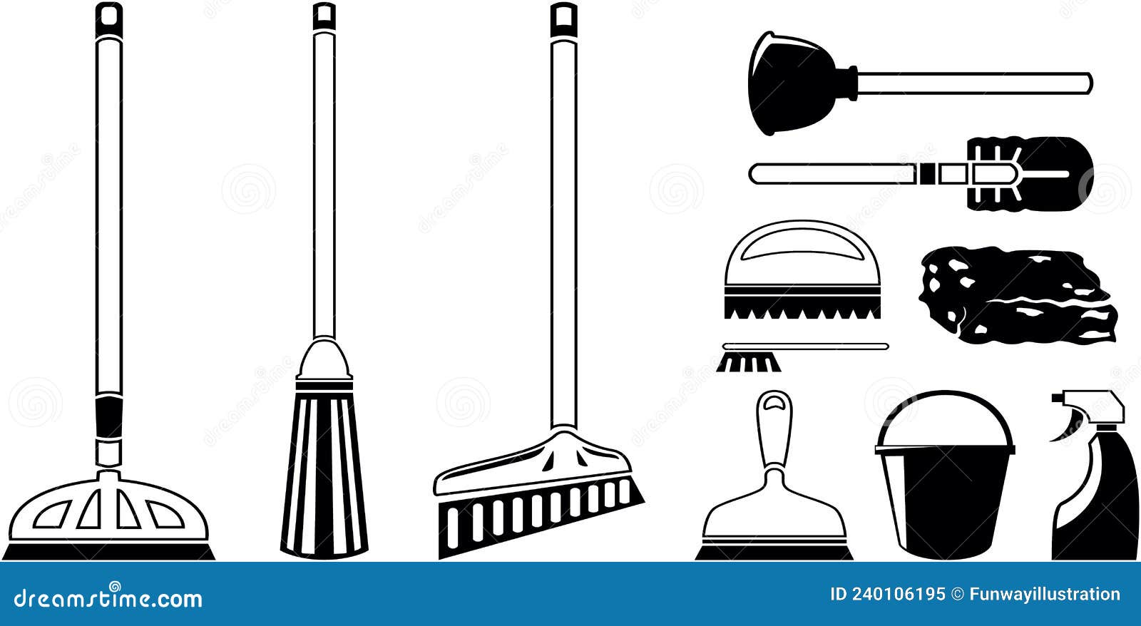 Set Bundle Icon Symbol Black and White Vector Stock Vector ...