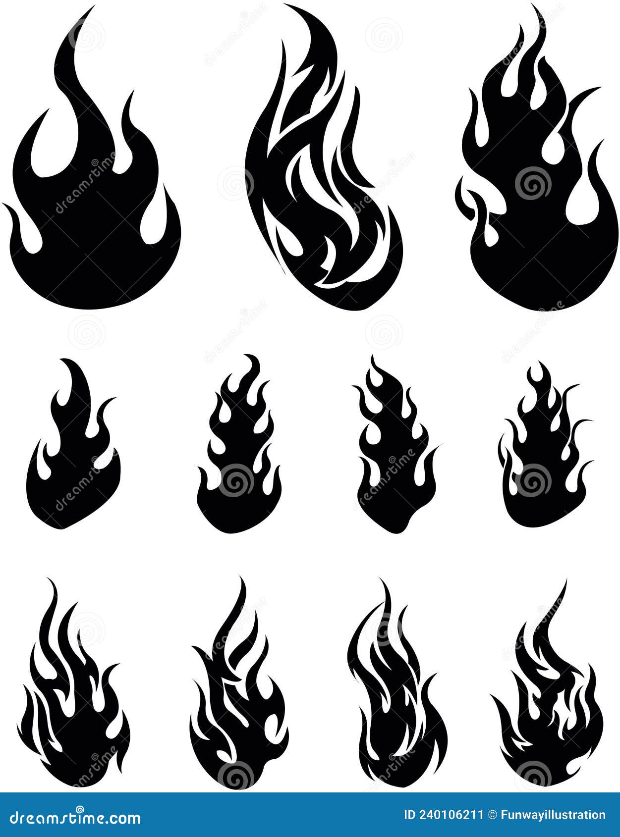 Set Bundle Icon Symbol Black and White Vector Stock Vector ...