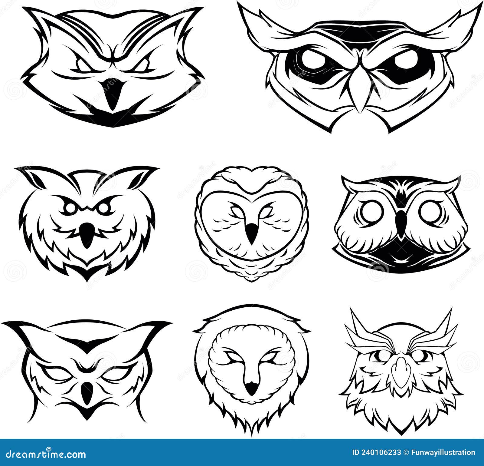 Set Bundle Icon Symbol Black and White Vector Stock Vector ...