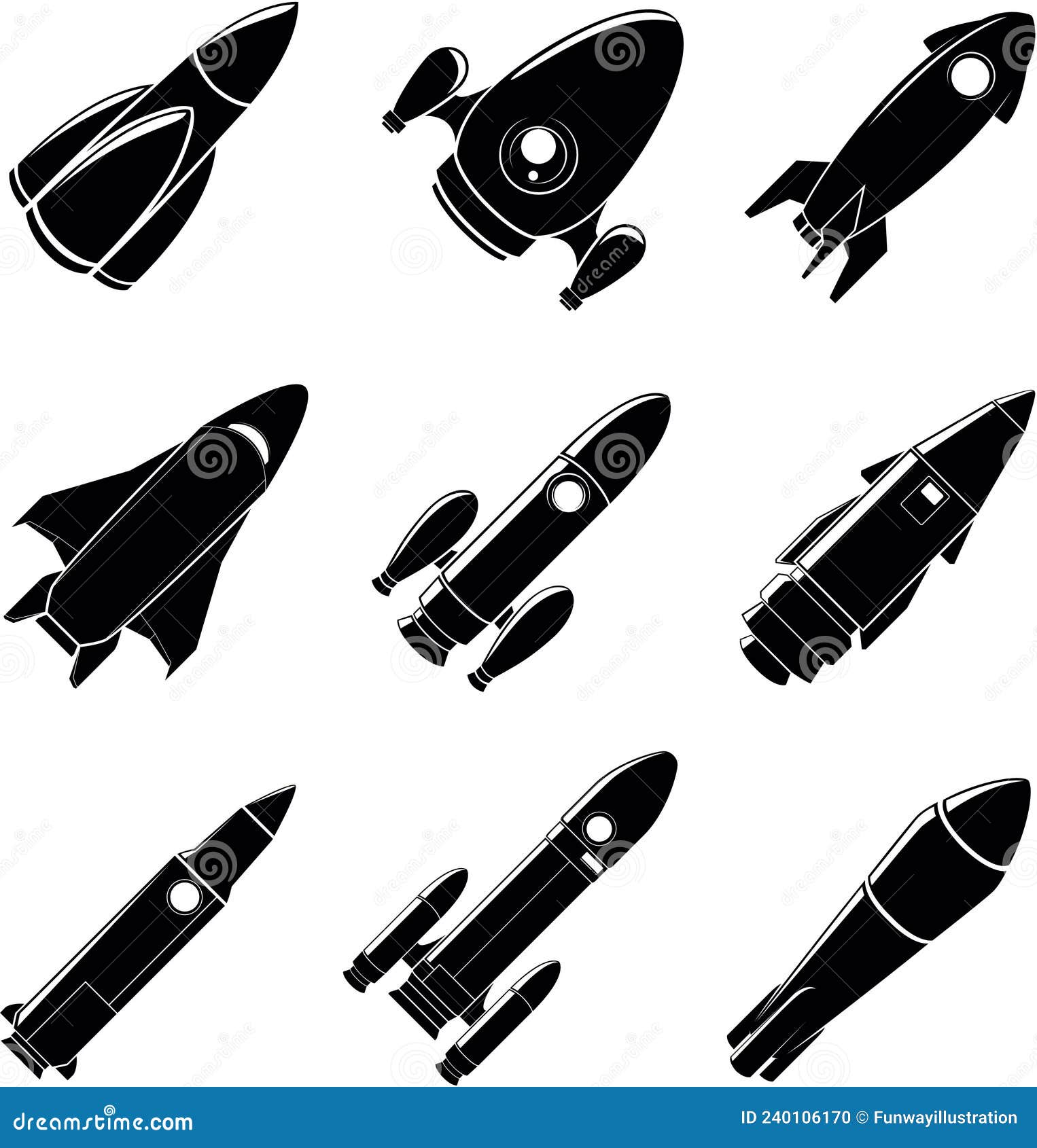 Set Bundle Icon Symbol Black and White Vector Stock Vector ...