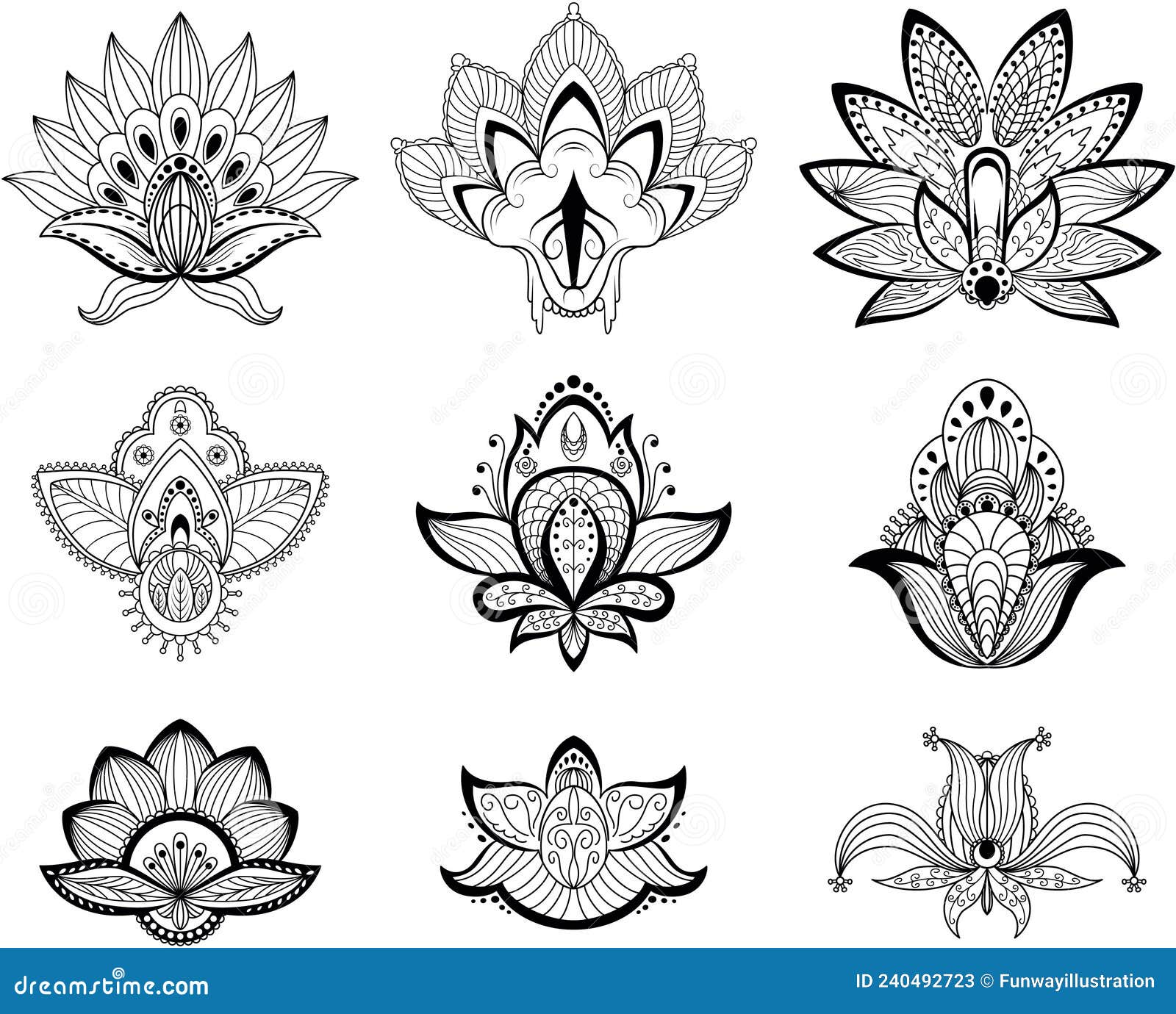 Set Bundle Icon Symbol Black and White Vector Stock Vector ...