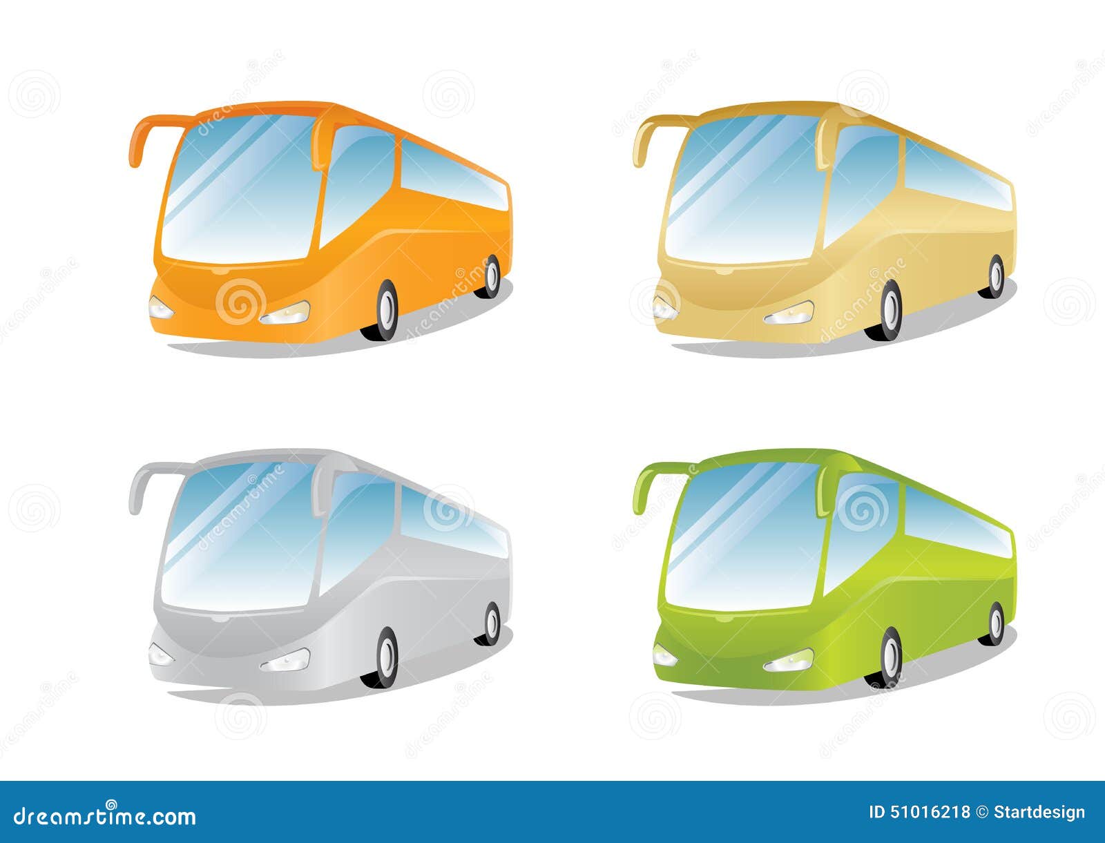 Set Of Buses Vector Illustration | CartoonDealer.com #51016218