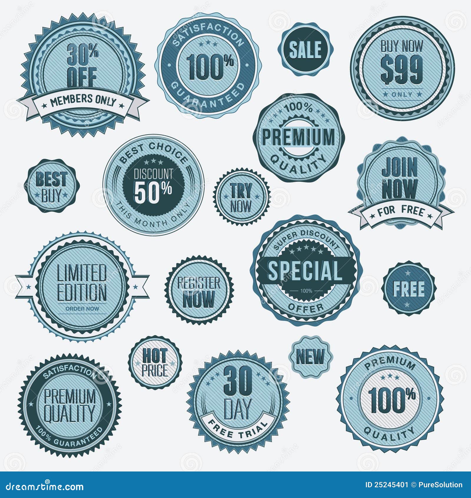 Set of Business Badges and Stickers Stock Vector - Illustration of icon ...