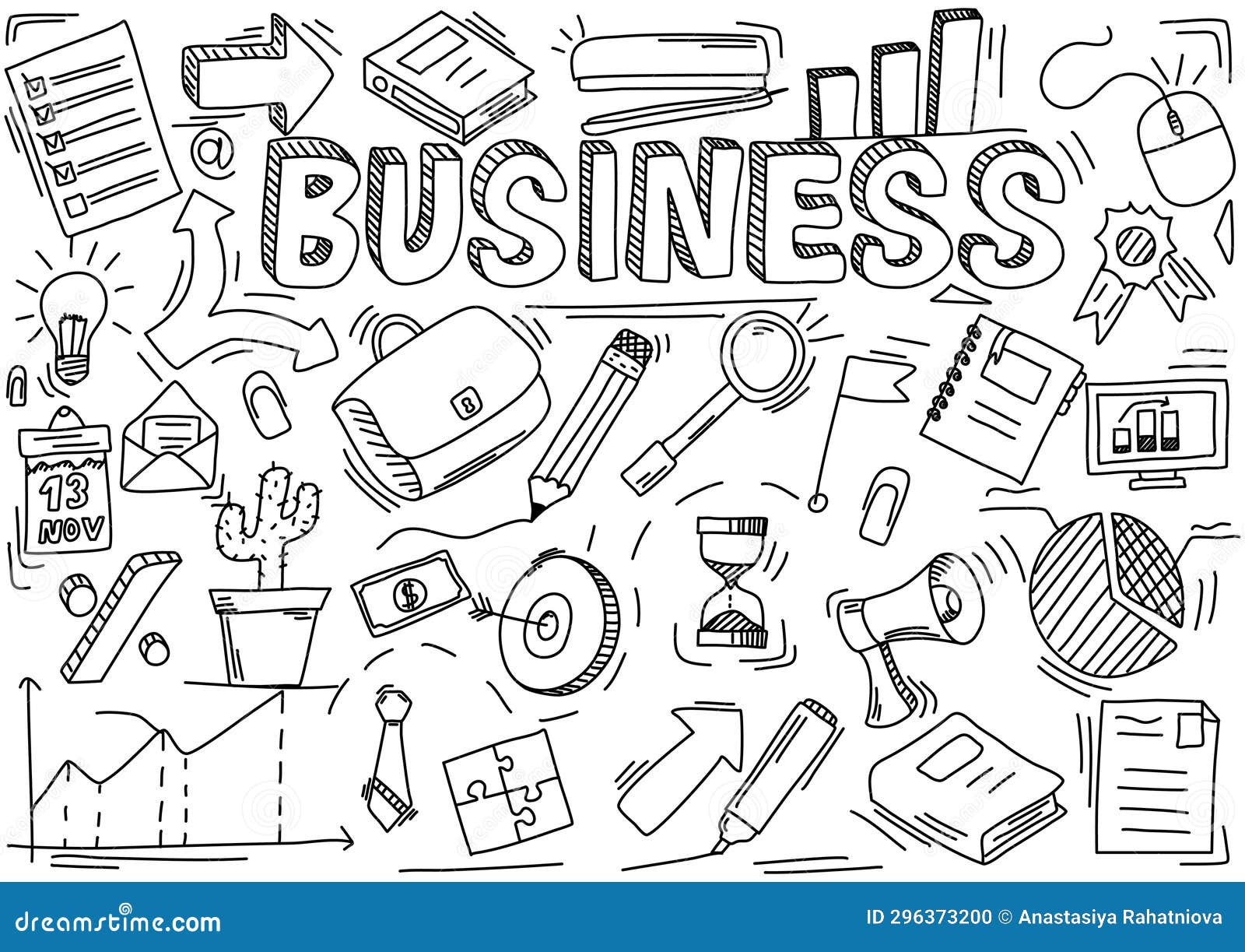Set of Business Doodle Pictures. Vector Illustration Stock Vector ... Set of Business Doodle Pictures. Vector Illustration Stock Vector ...