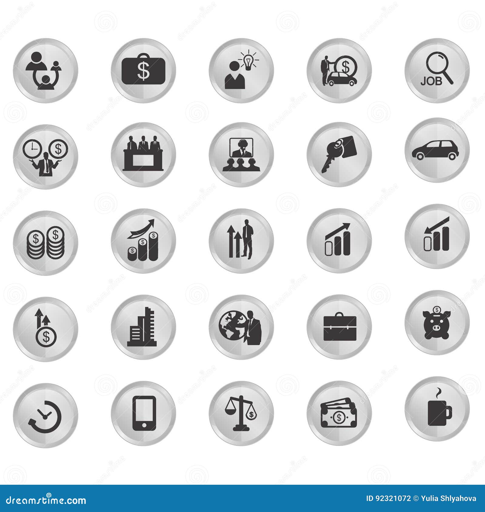 Set of Business Icon and Pictogram Stock Illustration - Illustration of ...