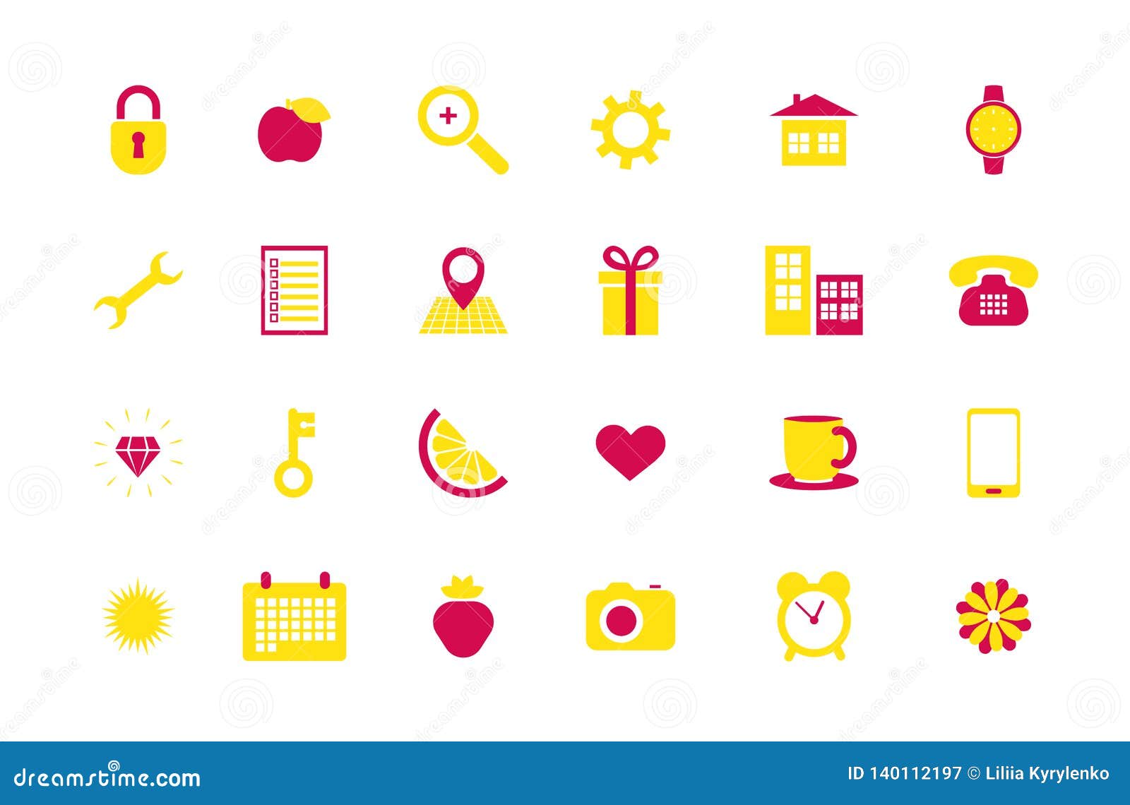 Set of Business Icons. Flat Symbol and Sign for Application Stock ...