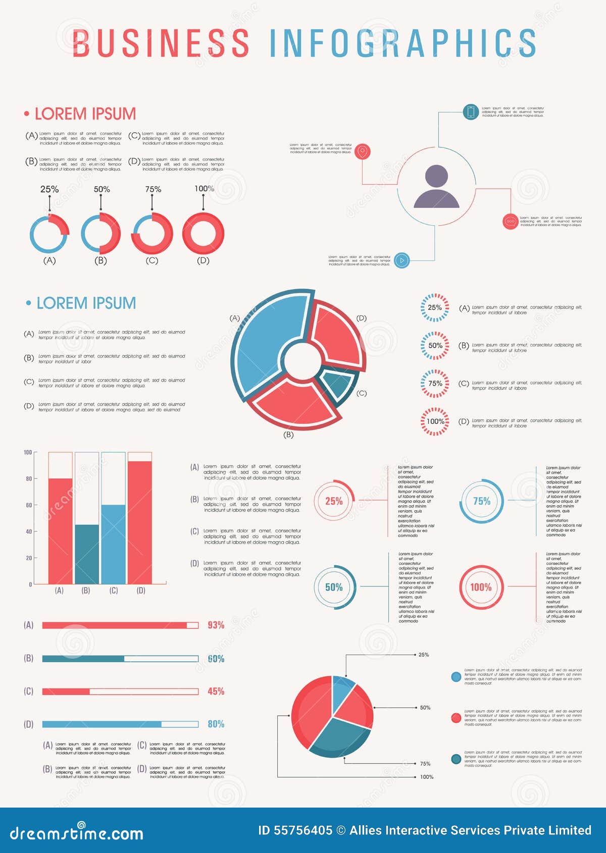 Set of Business Infographics Elements. Stock Illustration ...