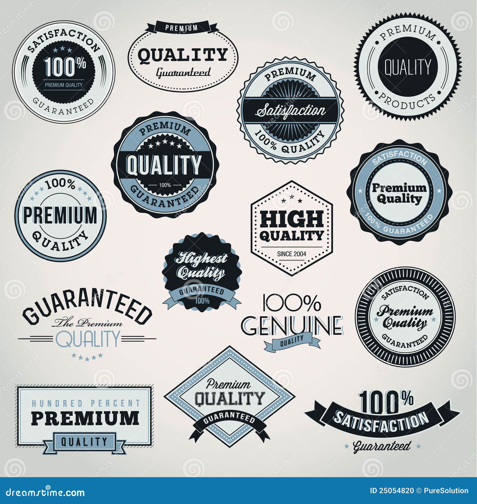 Set of Business Labels and Elements Stock Vector - Illustration of ...