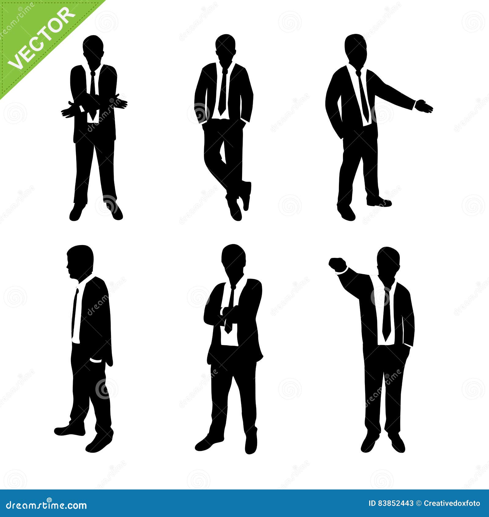 Business Man Silhouettes Vector Stock Vector - Illustration of design ...