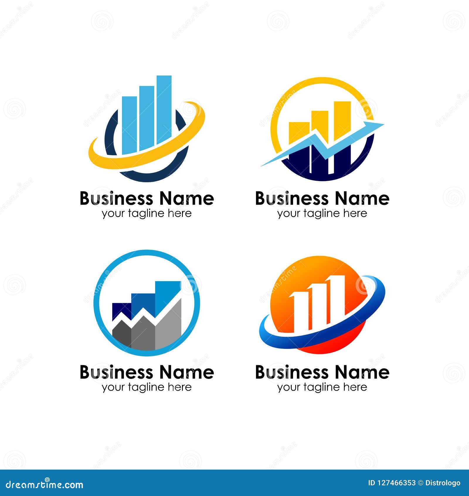 Set of Business Marketing Logo Design Template Stock Vector ...