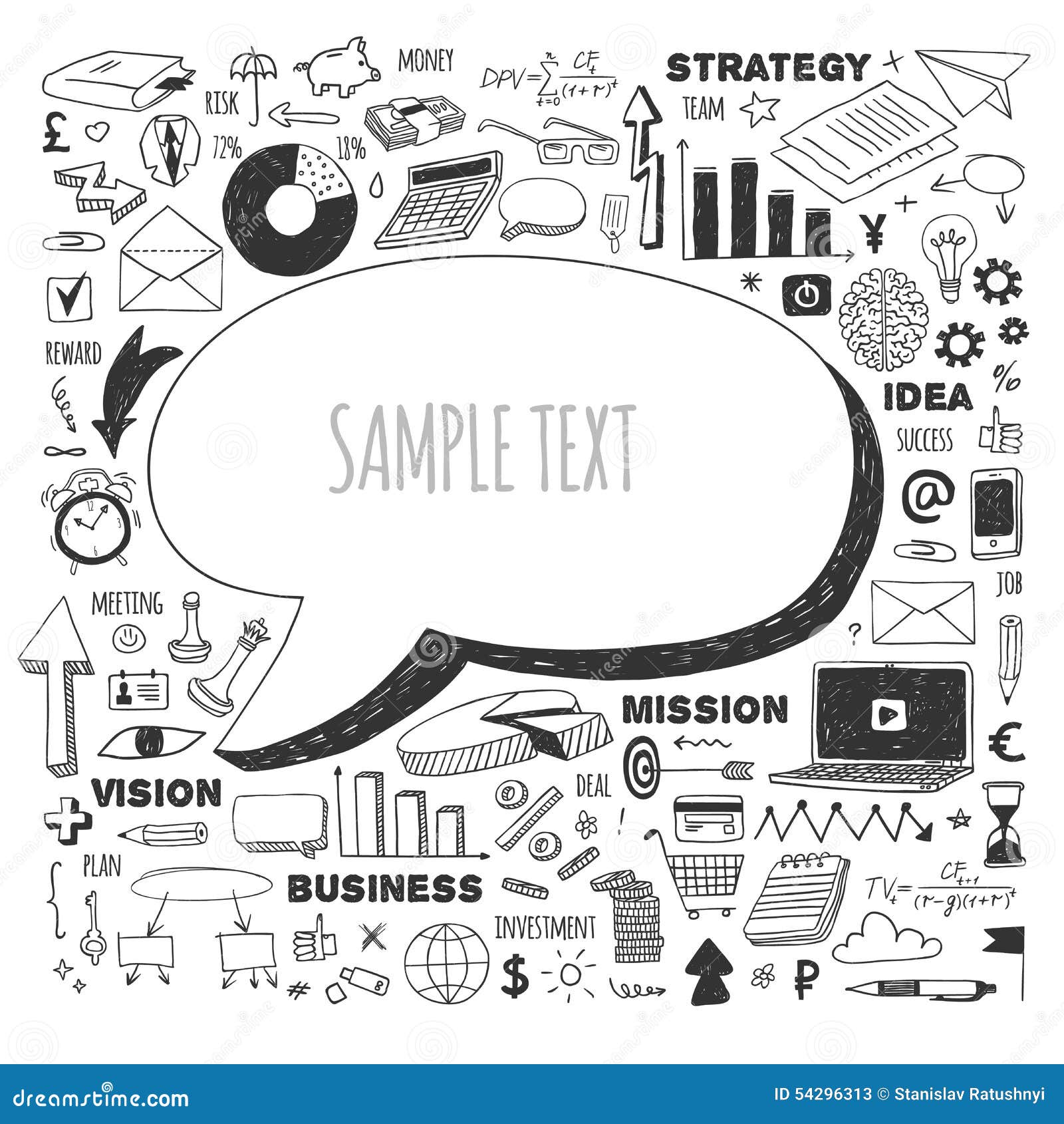 Set for Business Presentation Stock Vector - Illustration of calculator ...