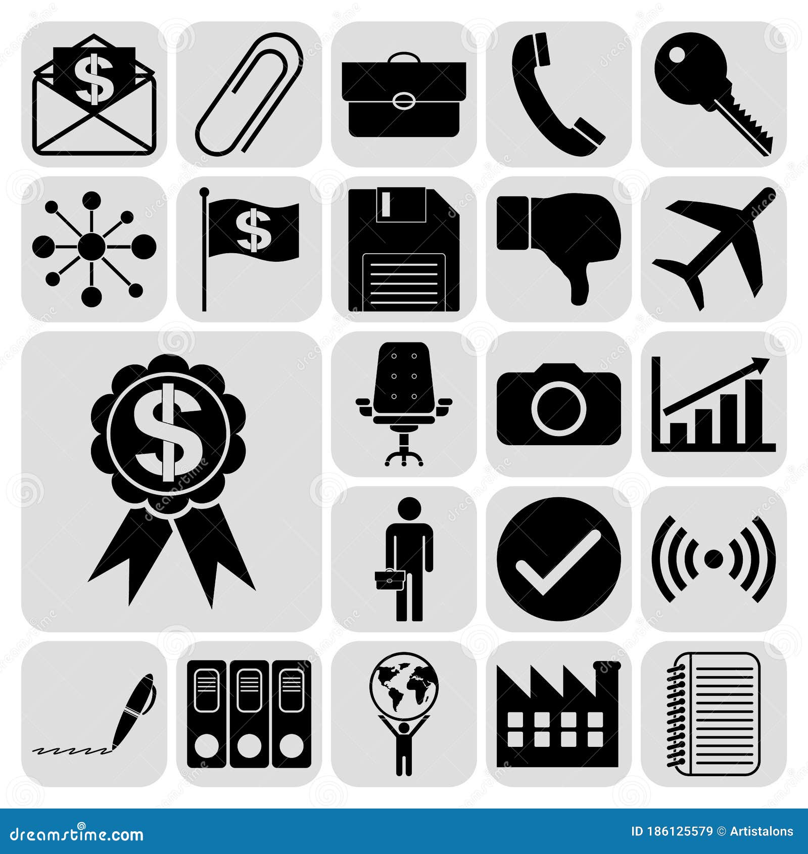 Set of 22 Business Related Icons. Concept Design Stock Vector ...