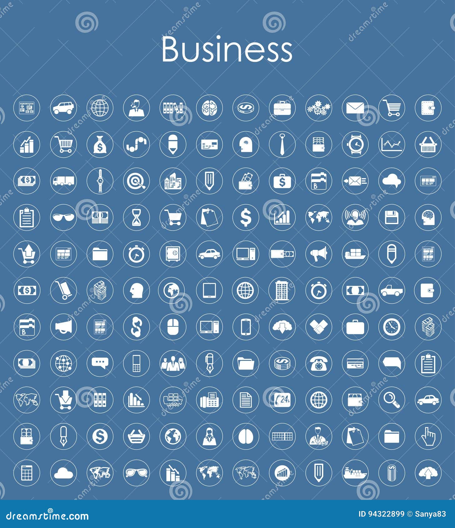 Set of Business Simple Icons Stock Vector - Illustration of banking ...