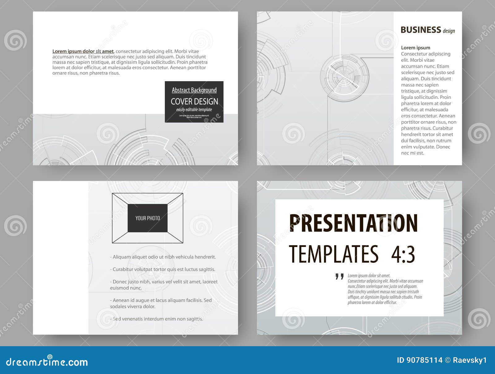 Set of Business Templates for Presentation Slides. Easy Editable ...