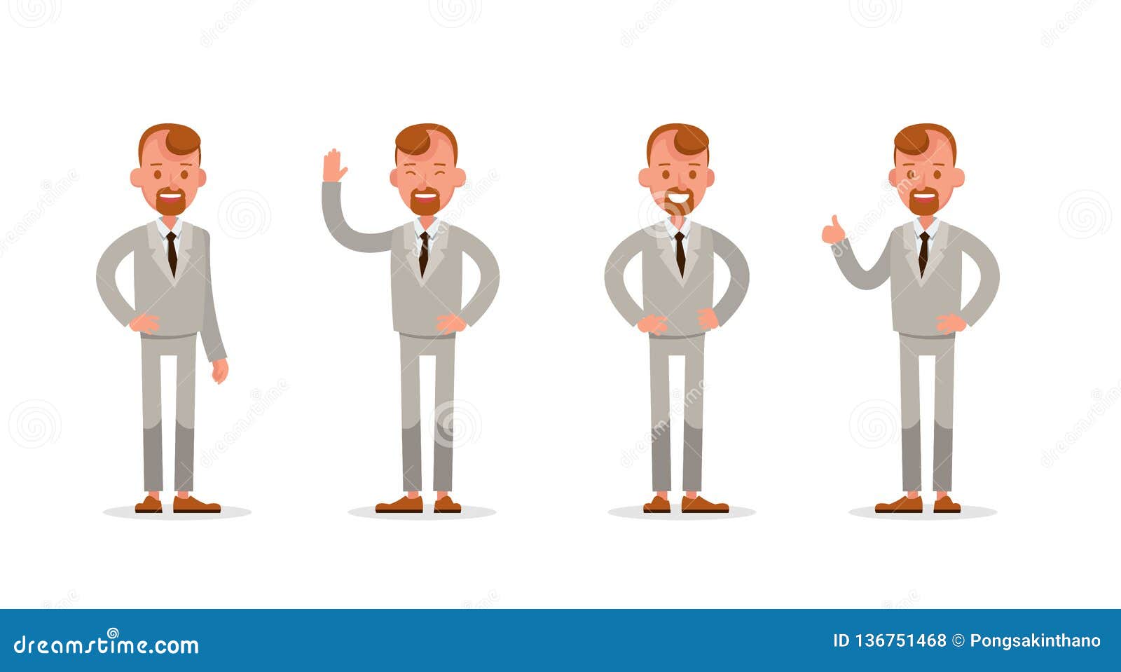 Set of Businessman Character Vector Design. No51 Stock Vector ...