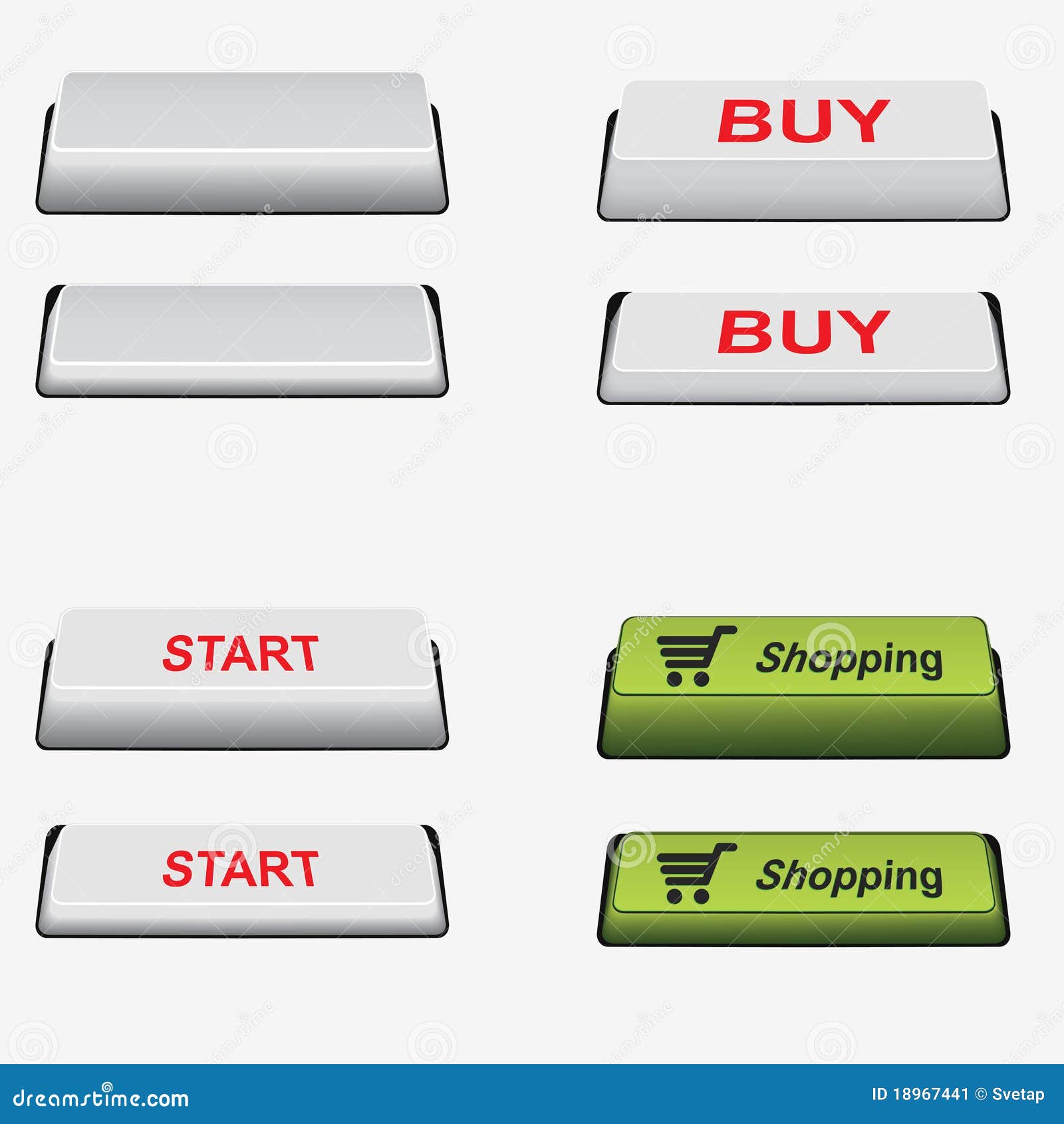 Set button stock vector. Illustration of shop, grey, click - 18967441