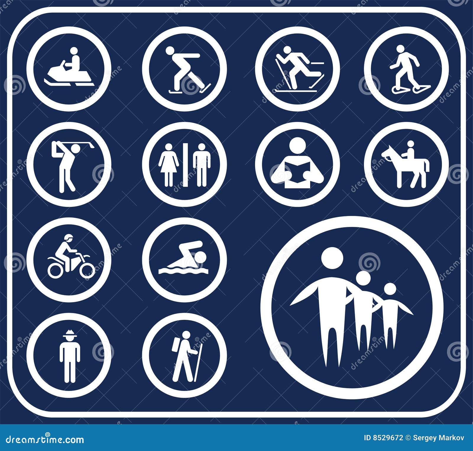 100_A. Pictographs Of People Vector Illustration | CartoonDealer.com ...