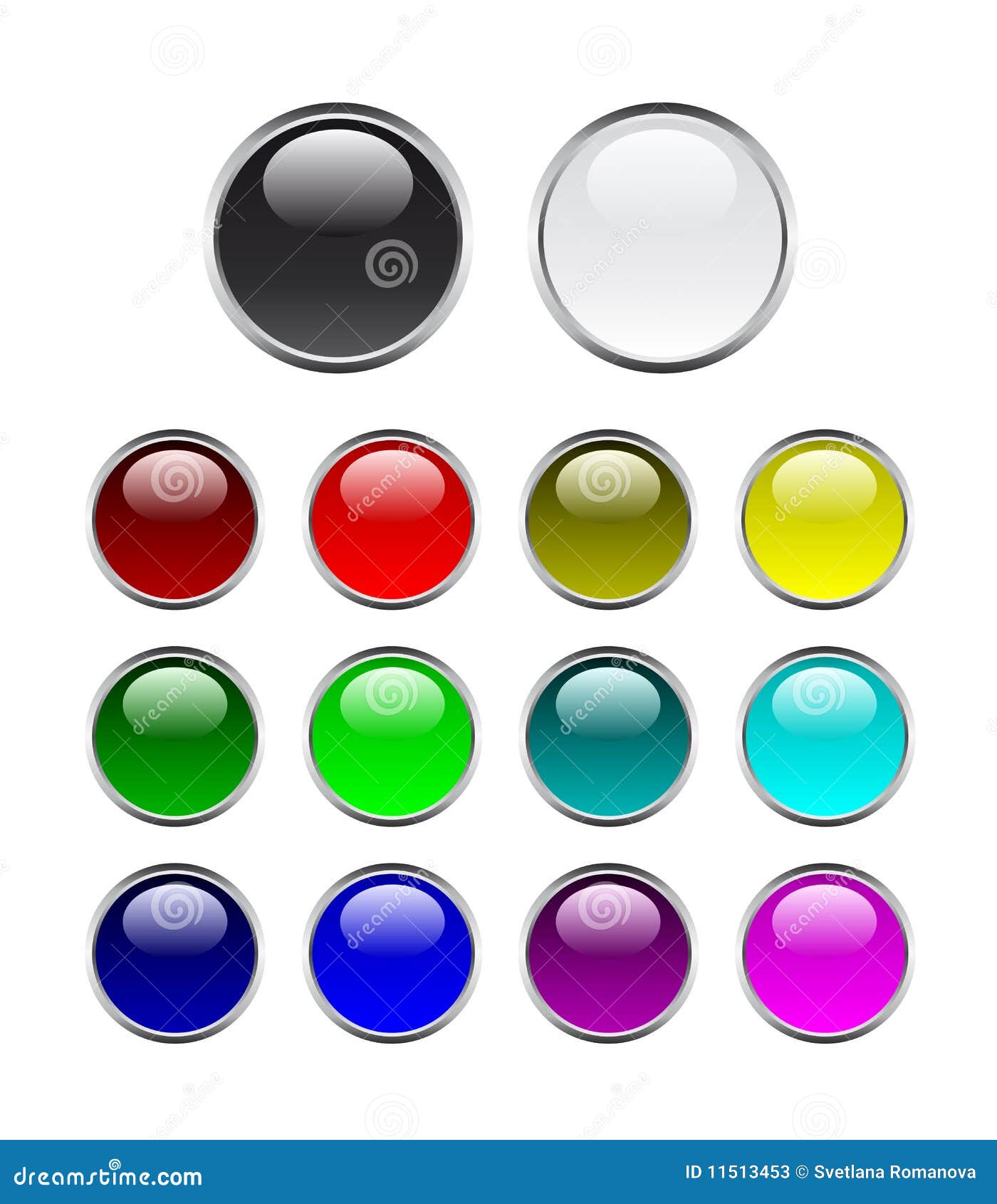 Set of buttons stock vector. Illustration of internet - 11513453