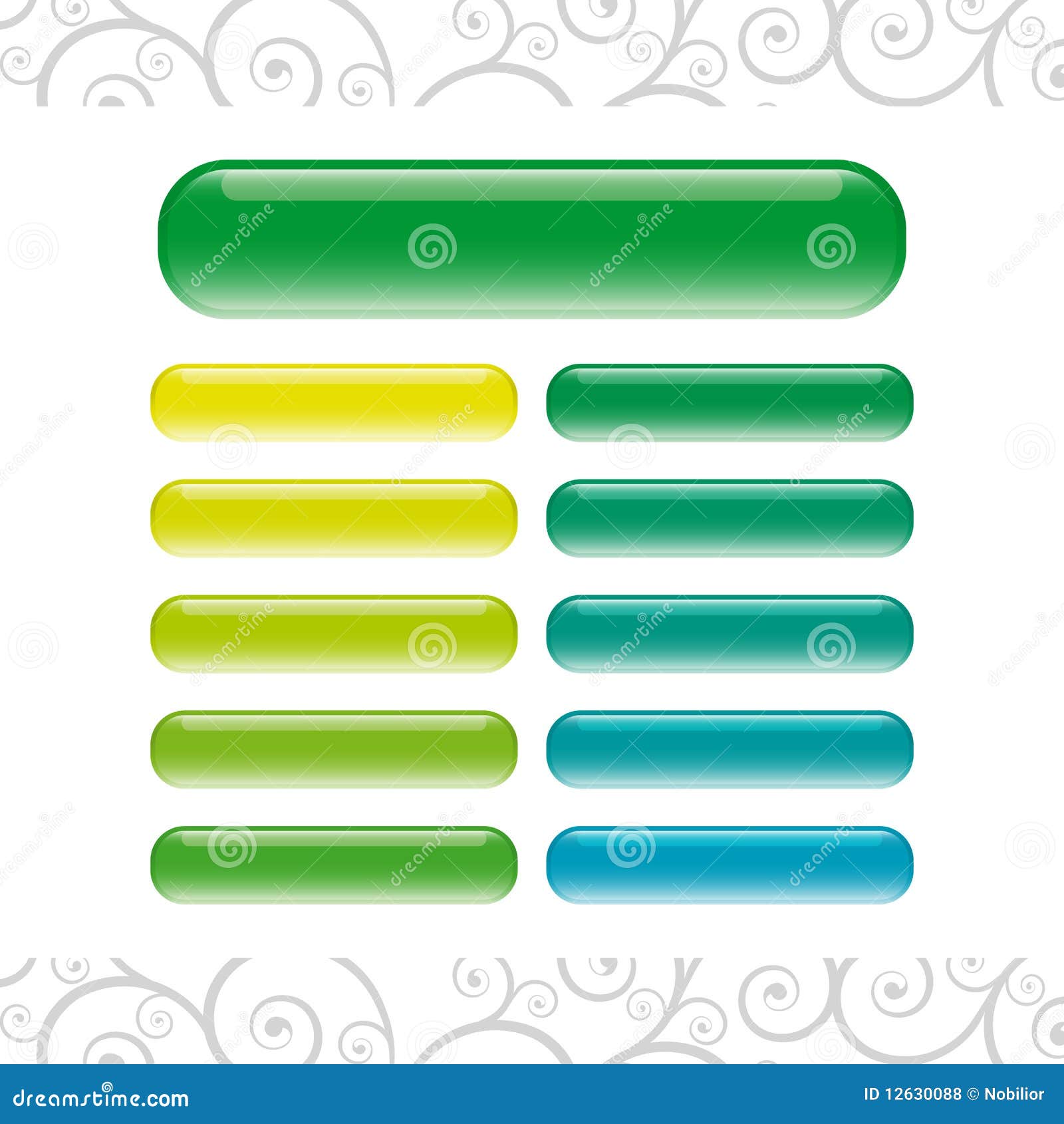 Set of buttons stock vector. Illustration of icon, candy - 12630088