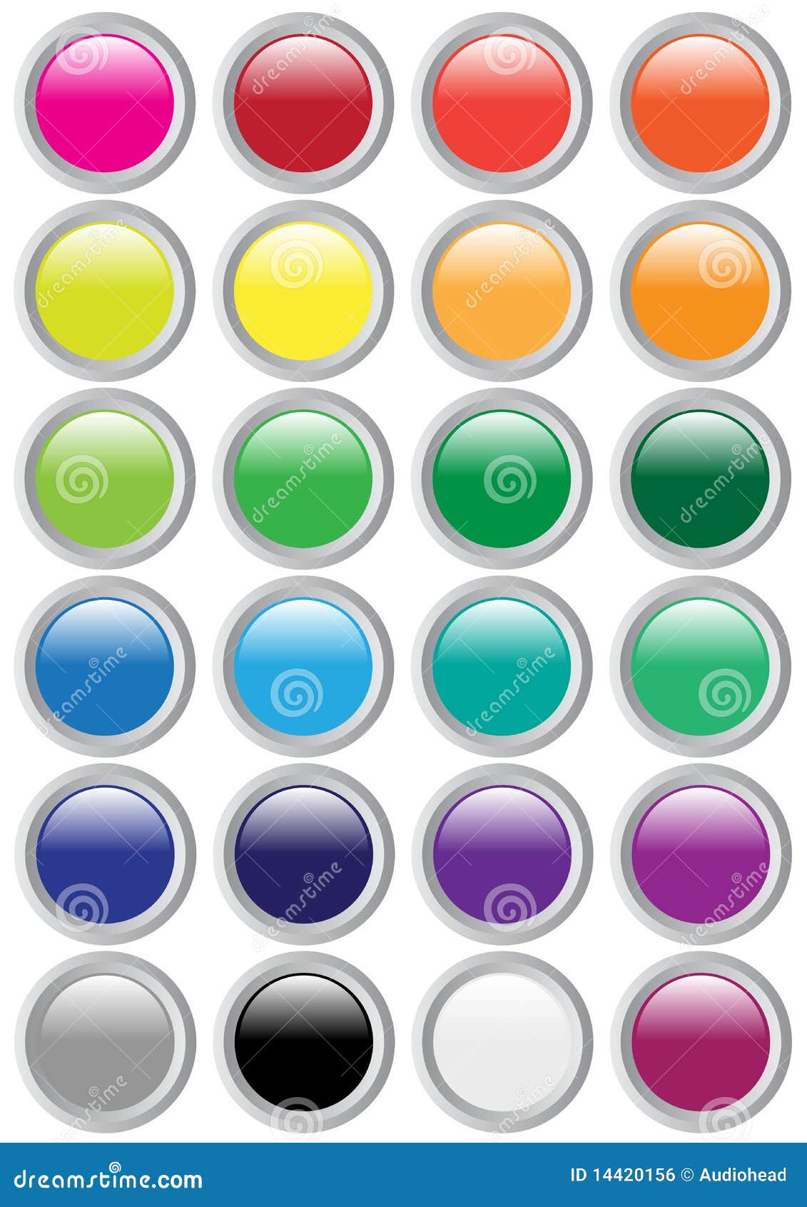 Set of Buttons stock vector. Illustration of isolated - 14420156