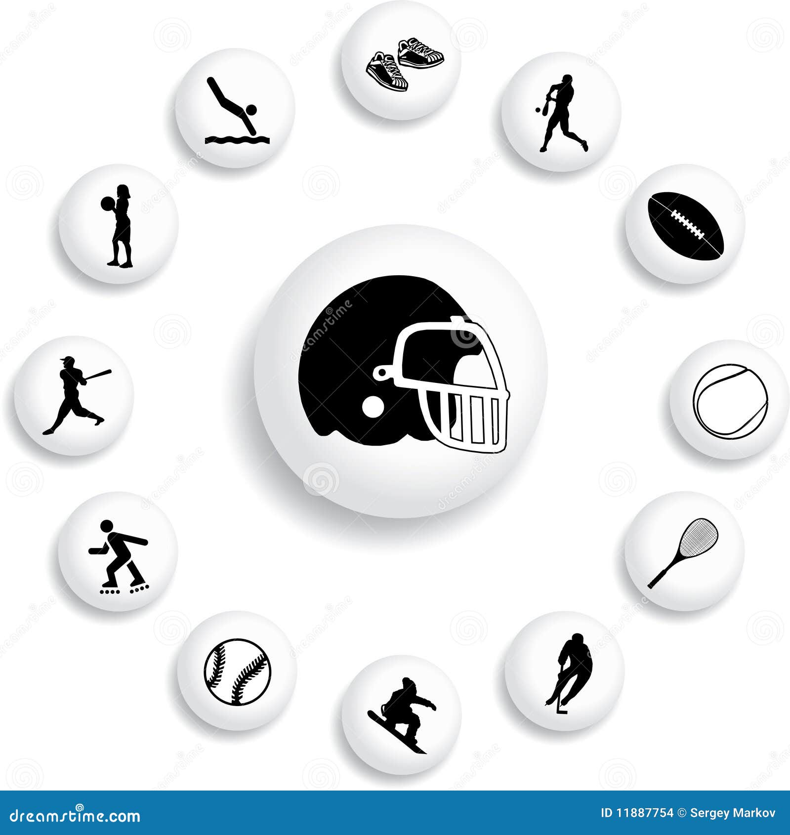 Set buttons - 150_B. Sport stock illustration. Illustration of sports ...