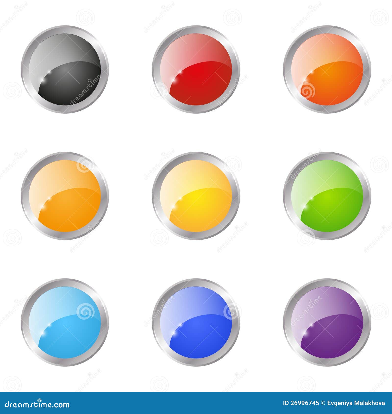 Set of buttons stock vector. Illustration of computer - 26996745