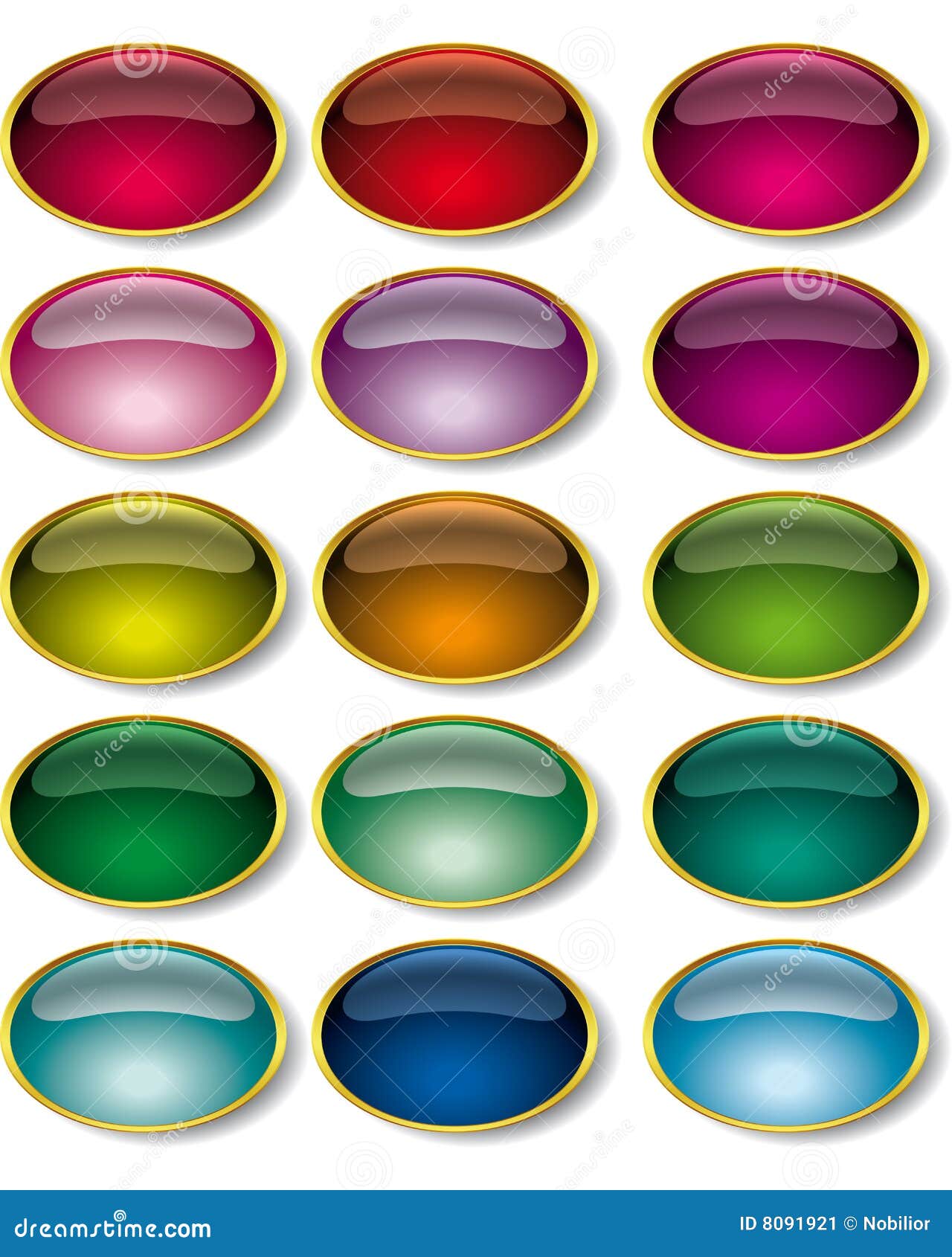 Set of buttons stock vector. Illustration of frame, flyer - 8091921