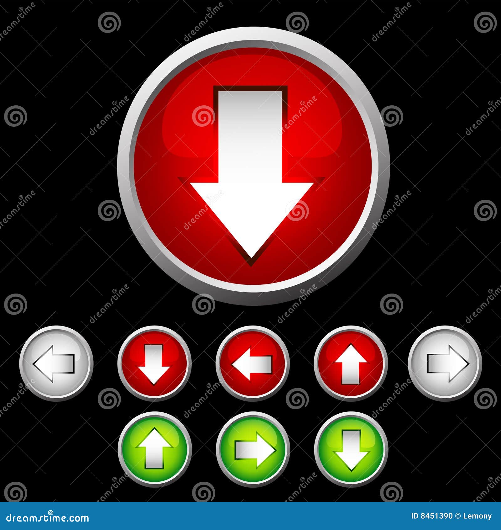 Set buttons stock vector. Illustration of panel, badge - 8451390