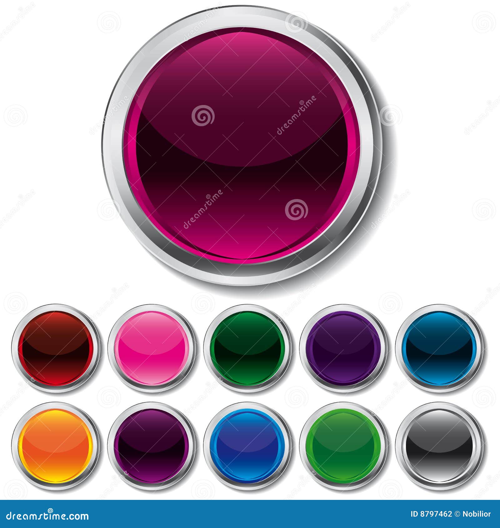 Set of buttons stock vector. Illustration of address, bright - 8797462