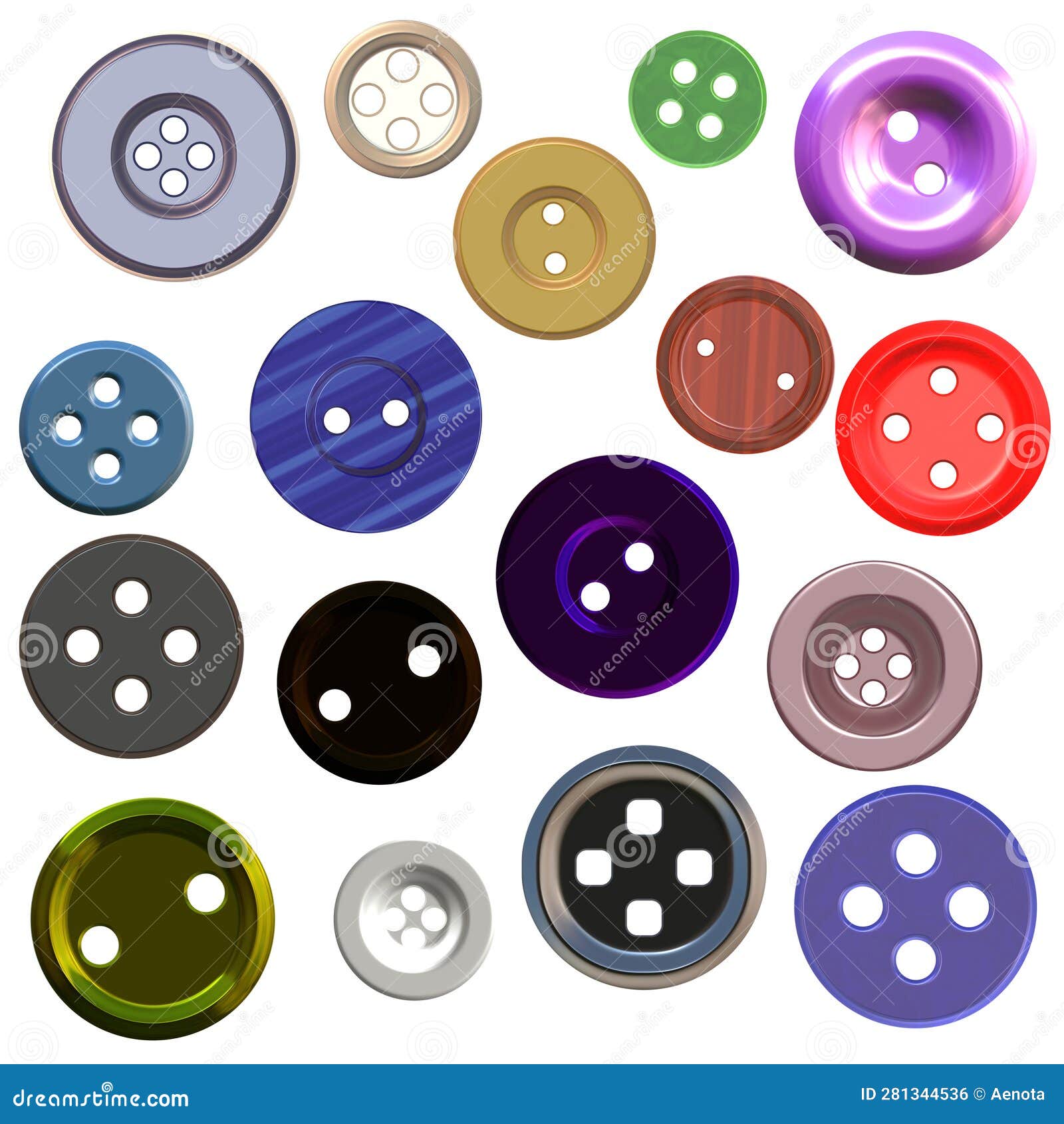 Set of Buttons for Design Project Stock Illustration - Illustration of ...