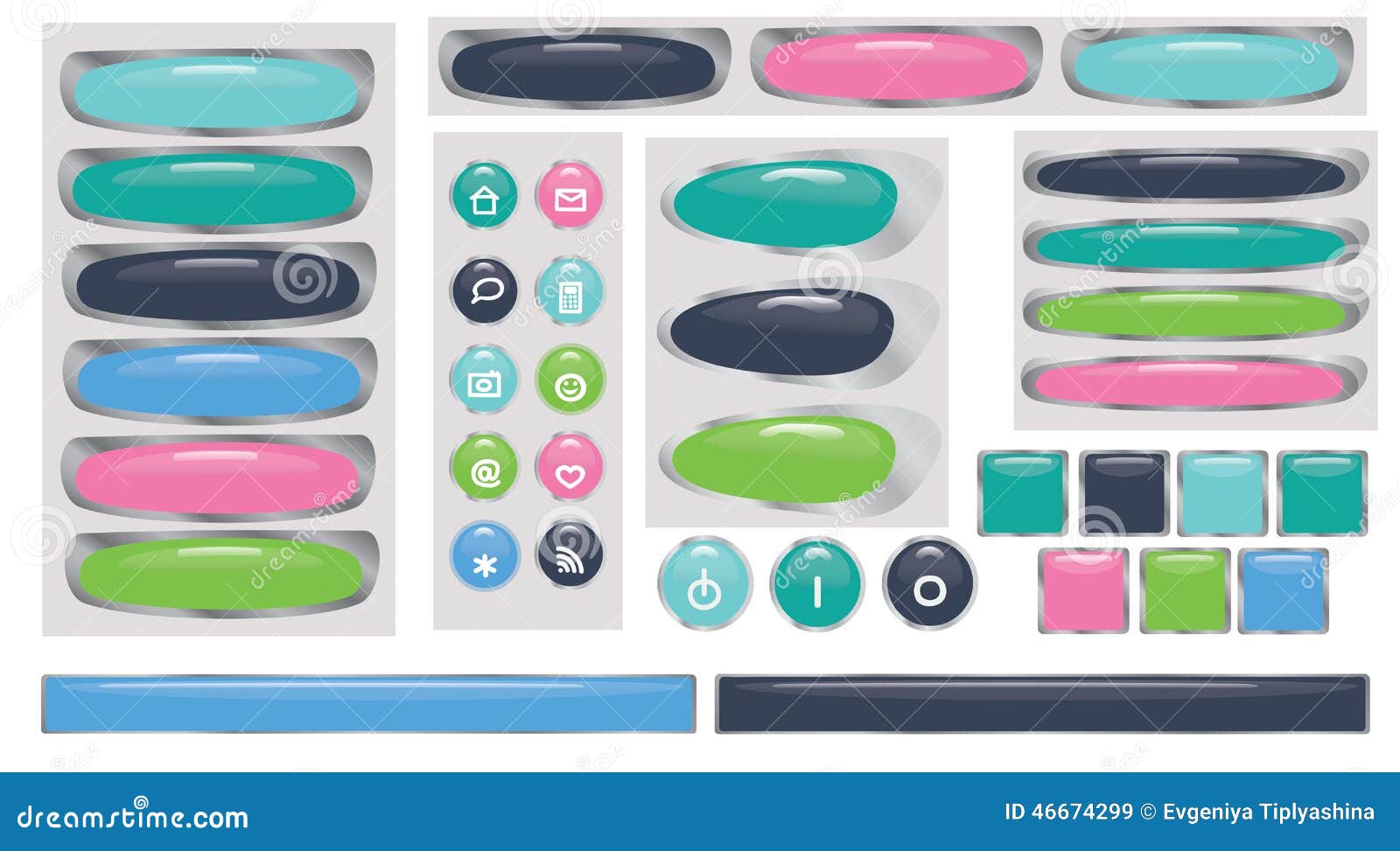 Set of buttons for design stock vector. Illustration of marketing ...