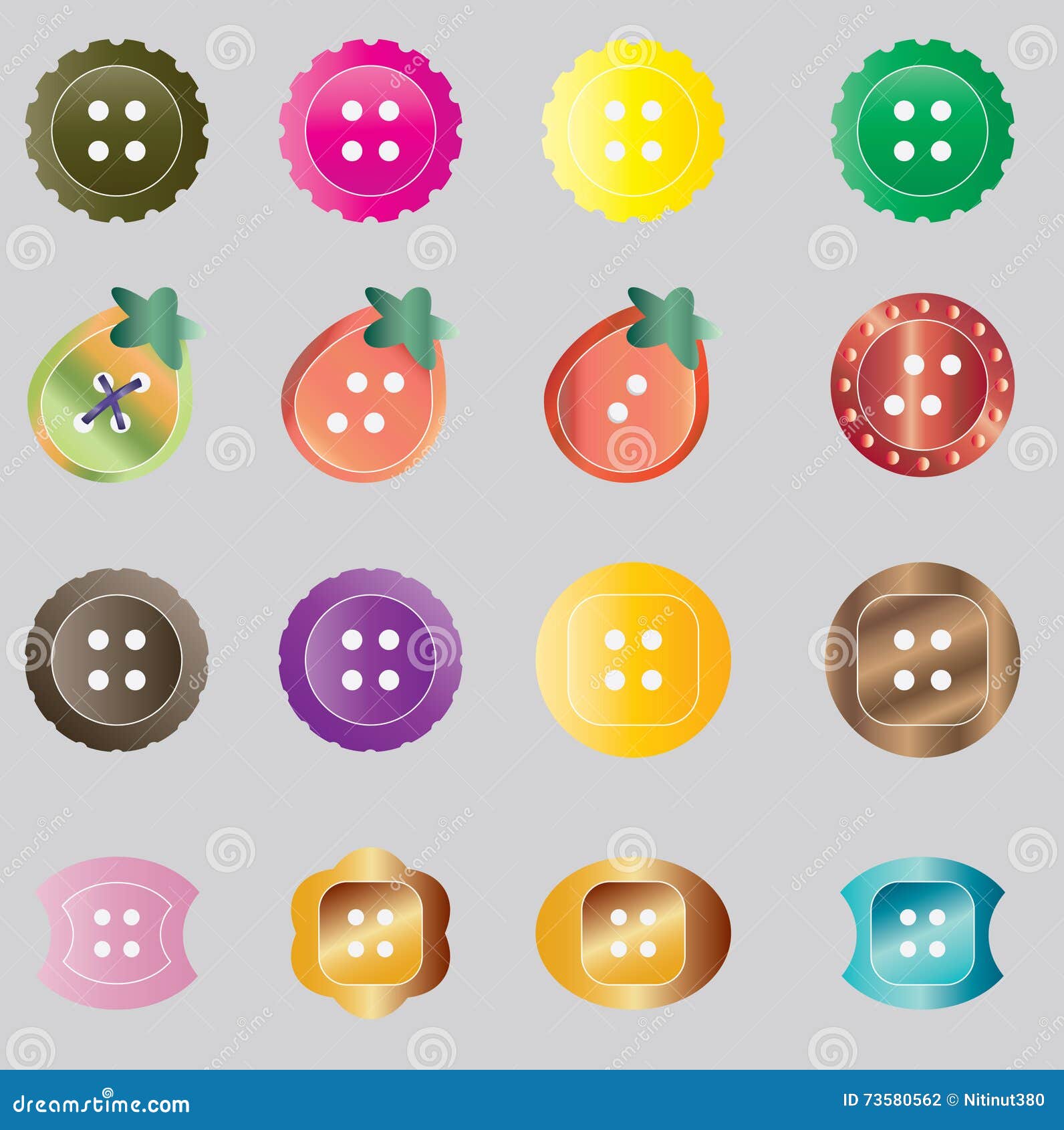 Set of buttons designs stock vector. Illustration of white - 73580562