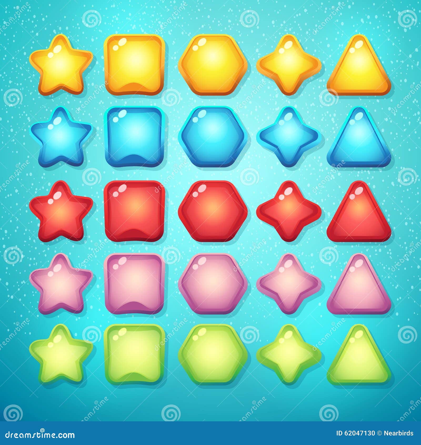 Set of Buttons Elements and Symbols for Web Interface and Computer ...