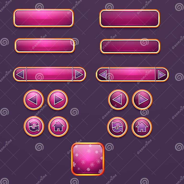 Set of Buttons and Icons for Design Stock Vector - Illustration of ...