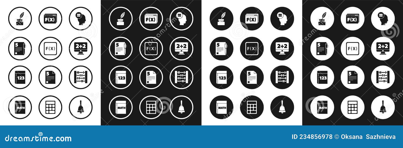 Set Calculation, Function Mathematical Symbol, Test or Exam Sheet and ...