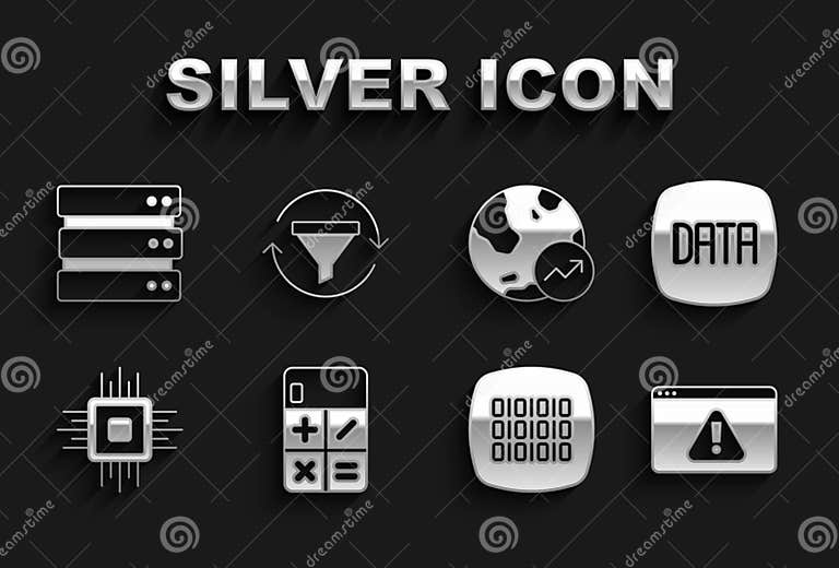Set Calculator, Data Analysis, Browser with Exclamation Mark, Binary ... Set Calculator, Data Analysis, Browser with Exclamation Mark, Binary ...