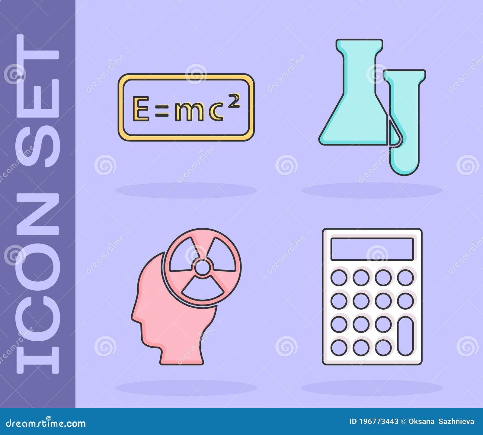 Set Calculator, Equation Solution, Head and Radiation Symbol and Test ...