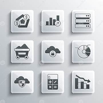 Set Calculator, Financial Growth Decrease, Pie Chart Infographic, Cloud Computing Lock, and ...