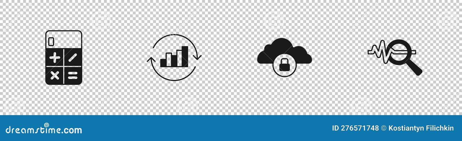 Set Calculator, Pie Chart Infographic, Cloud Computing Lock and Search ... Set Calculator, Pie Chart Infographic, Cloud Computing Lock and Search ...