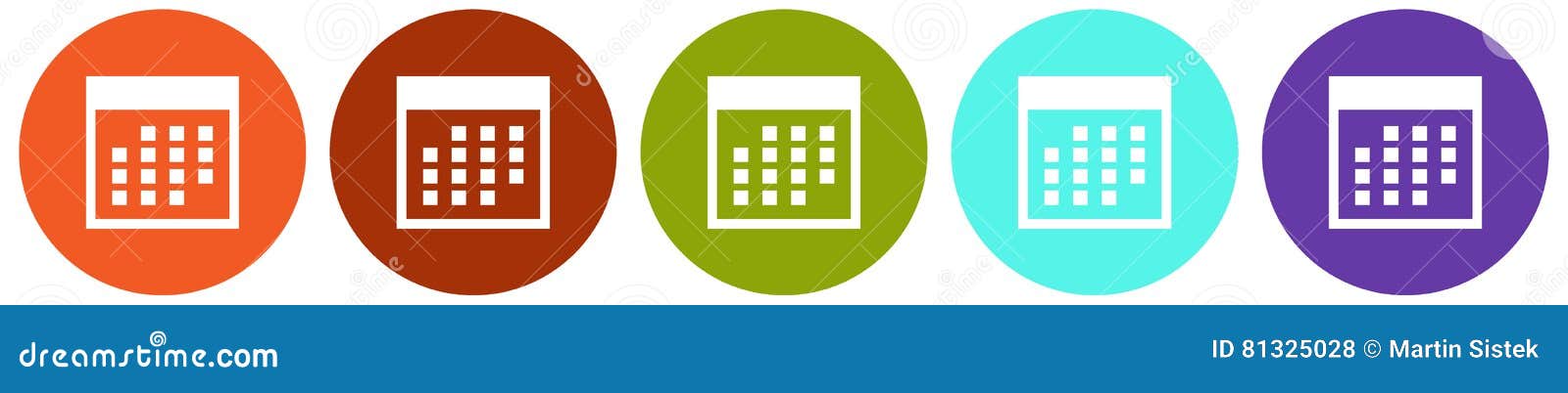 Set of calendar icon stock vector. Illustration of design - 81325028