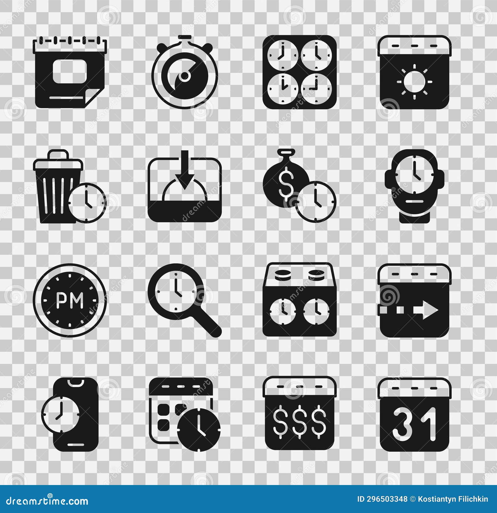 Set Calendar, Time Flies on the Clock, Clock, Zone Clocks, Sunset ...