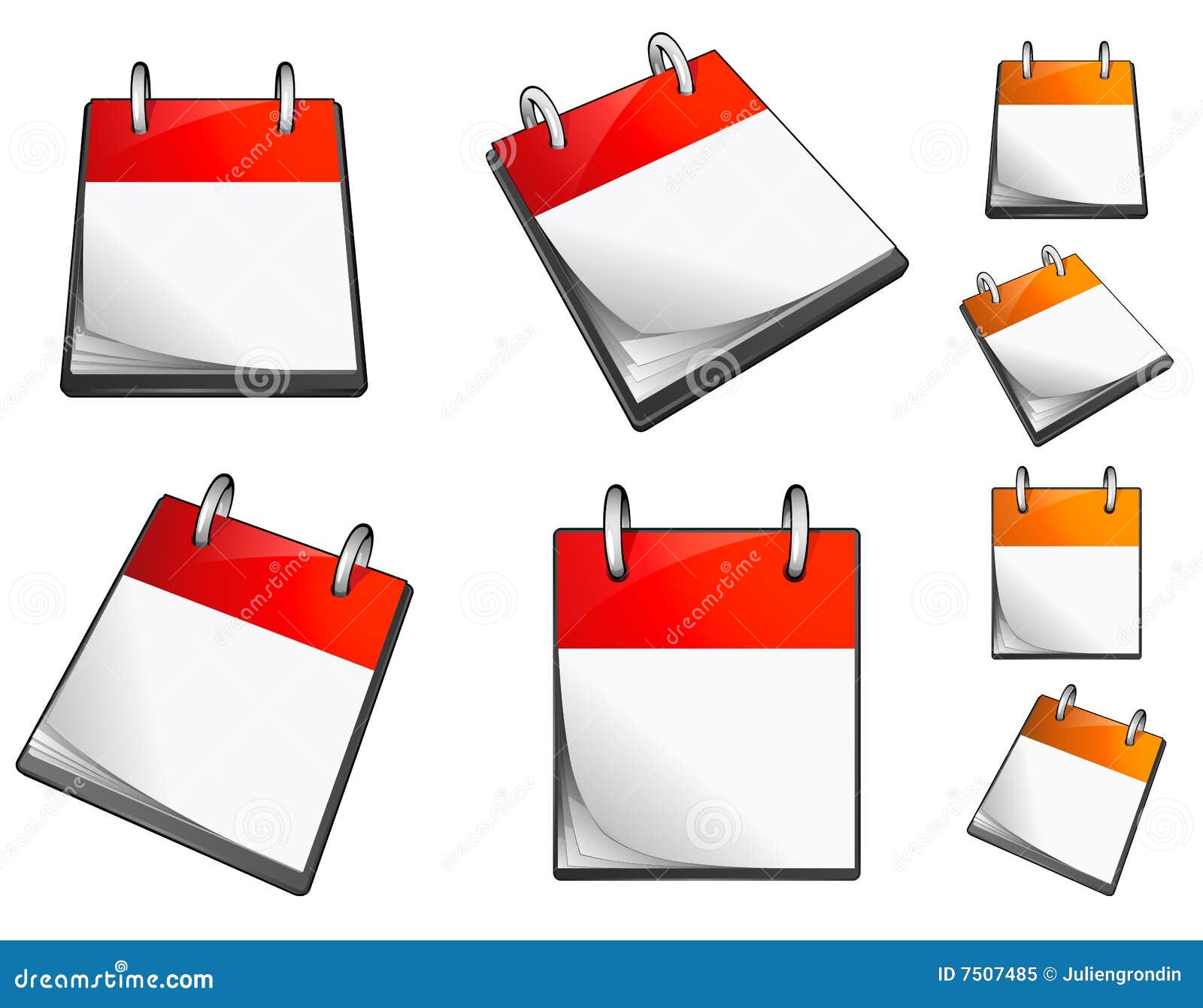 Set of calendars stock vector. Illustration of realistic - 7507485